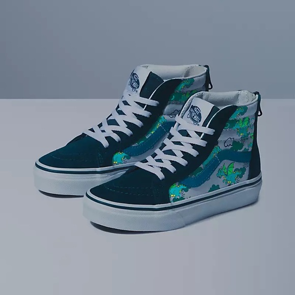 Vans | Shoes | Vans Kids Sk8hi Zip Shoe Mythical Glow Deep Teal Dragon ...
